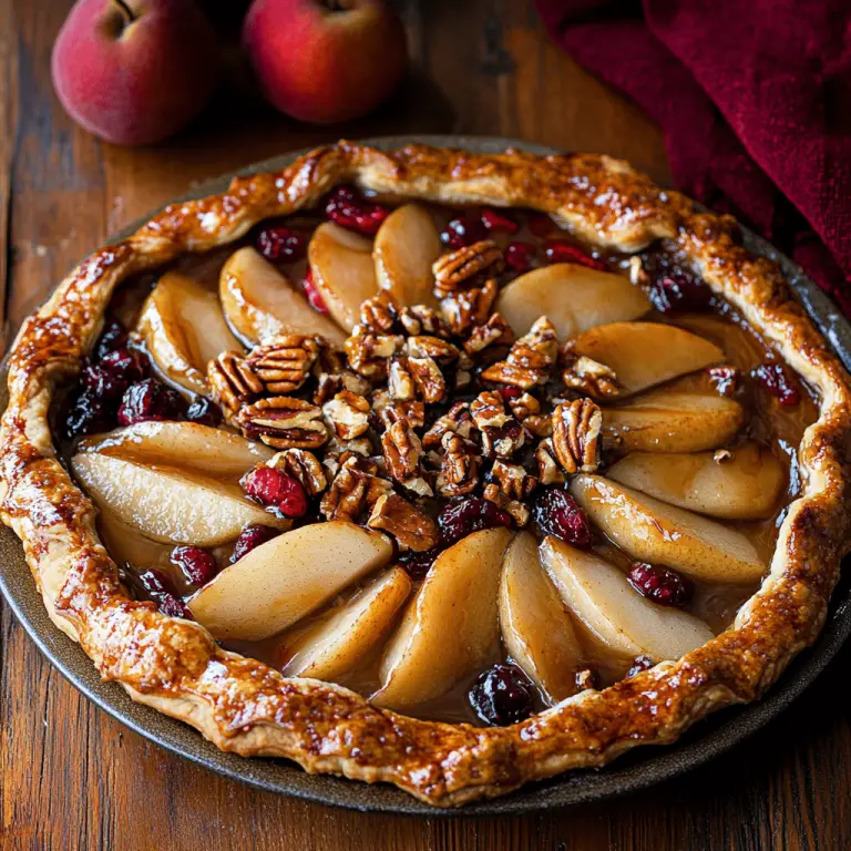 Fall-Inspired Caramel Pear Galette with Walnuts & Cranberries ...