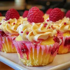 Raspberry Lemon Heaven Cupcakes Recipe - Succulent Recipes
