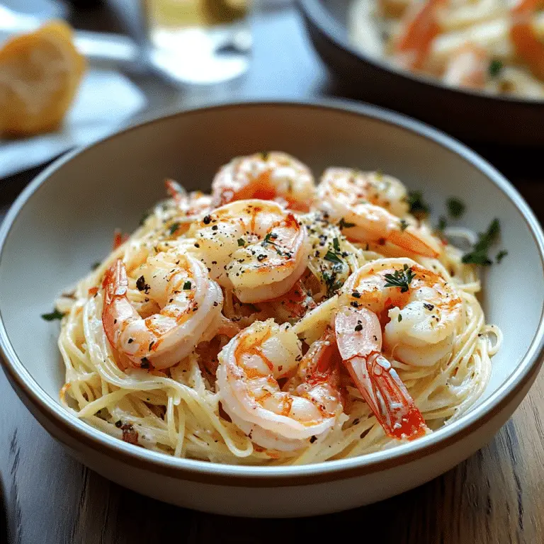 Creamy Angel Hair Pasta with Shrimp - Succulent Recipes