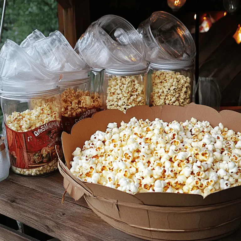 Rustic Popcorn Bar - Succulent Recipes