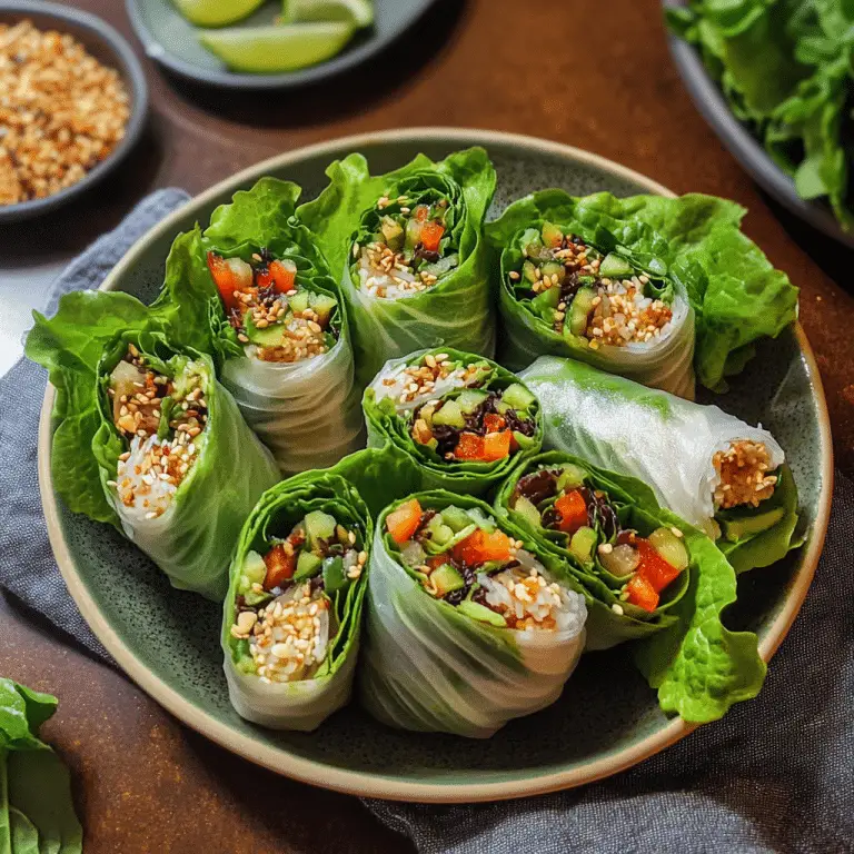 Lettuce Wrap Summer Rolls - Succulent Recipes