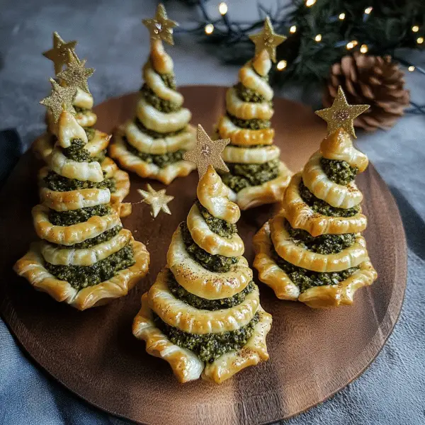 Puff Pastry Pesto Christmas Trees - Succulent Recipes