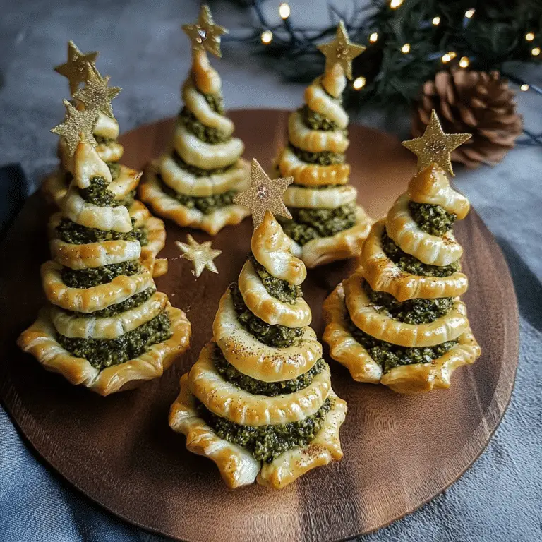 Puff Pastry Pesto Christmas Trees - Succulent Recipes