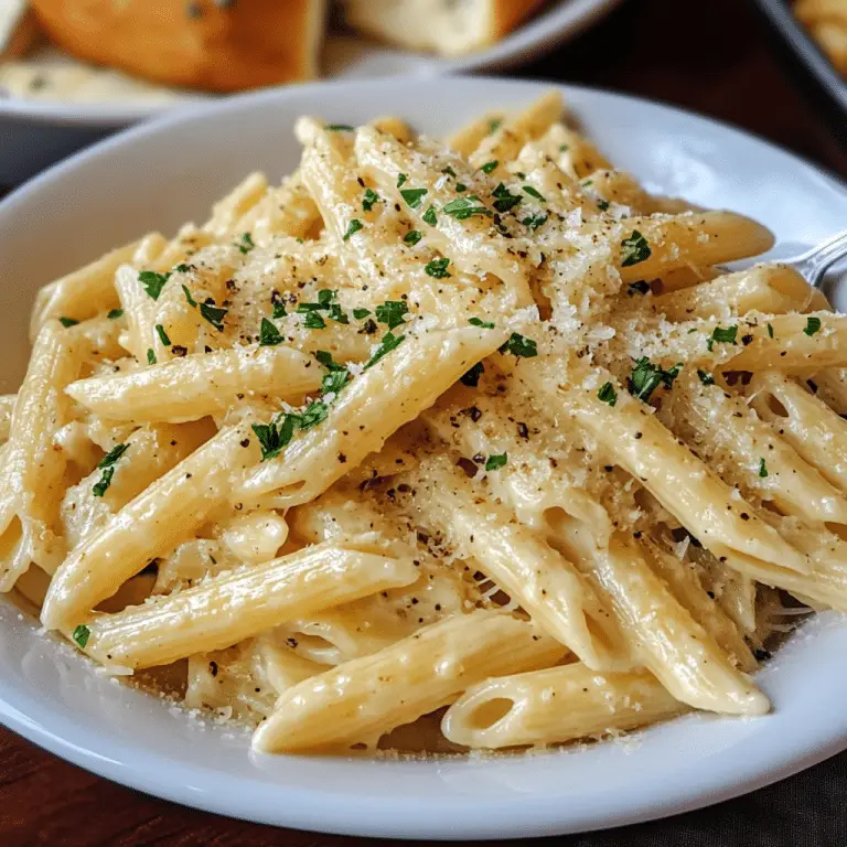 Creamy Garlic Penne Pasta - Succulent Recipes