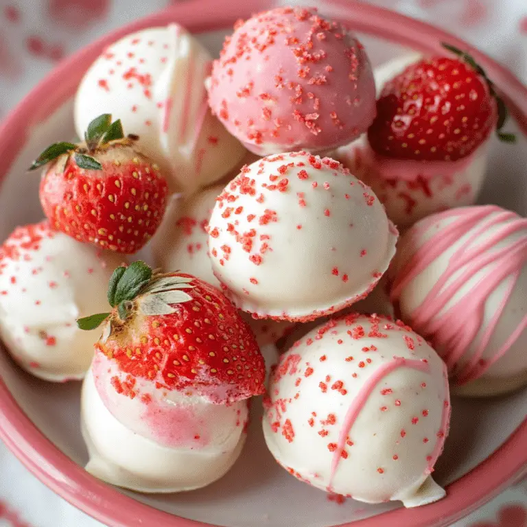 White Chocolate Strawberry Truffles - Succulent Recipes