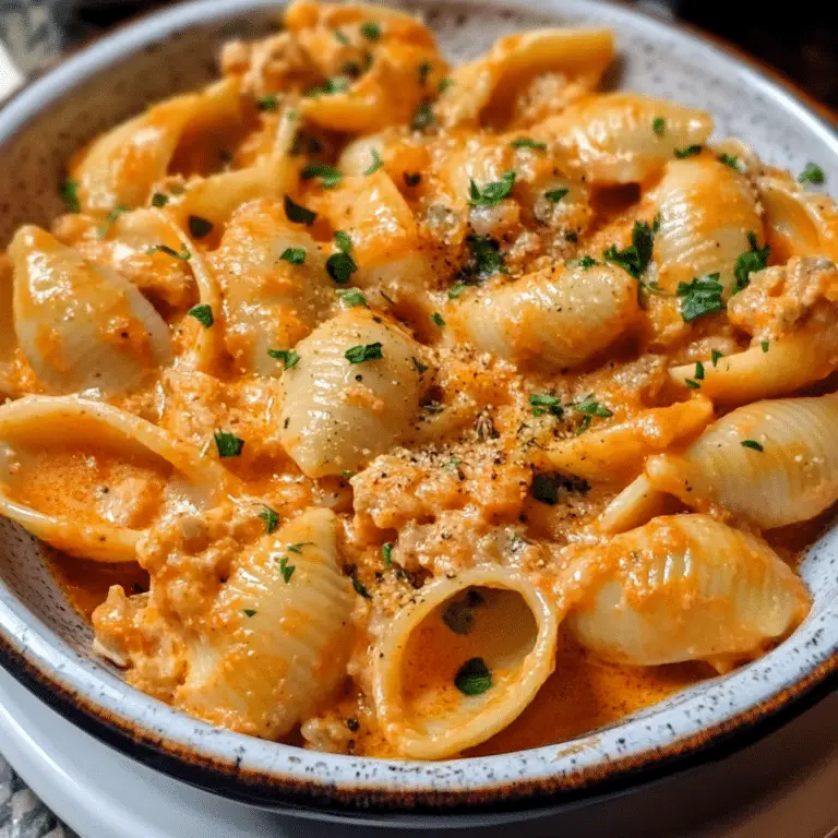 Creamy Red Pepper Shells - Succulent Recipes