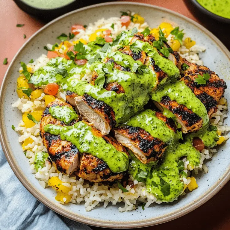 Peruvian Chicken & Rice with Green Sauce - Succulent Recipes