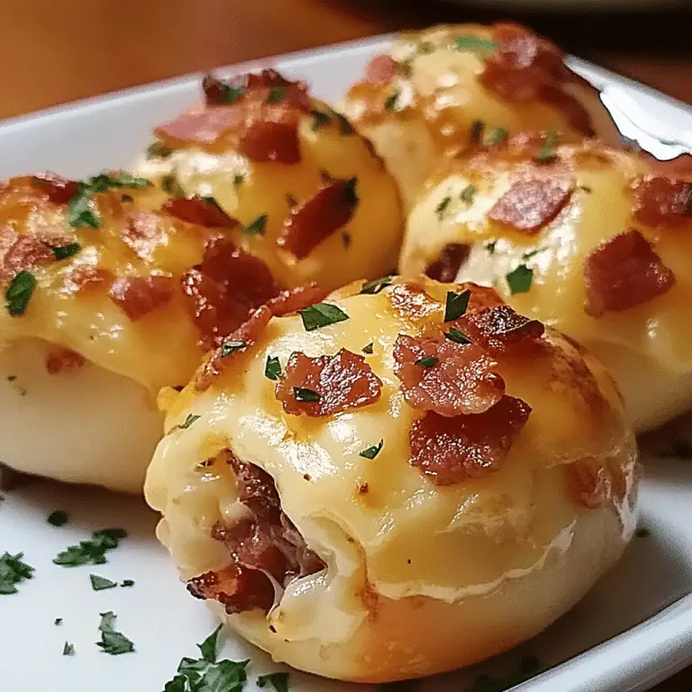 Baked Beef Bacon Stuffed Cheese Bombs - Succulent Recipes