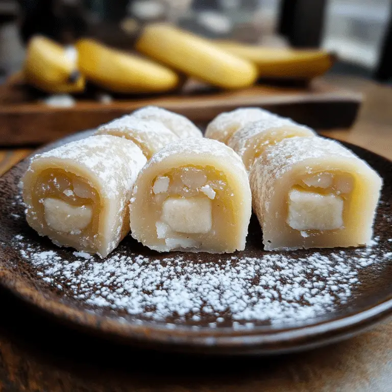 Hong Kong Banana Mochi Rolls - Succulent Recipes