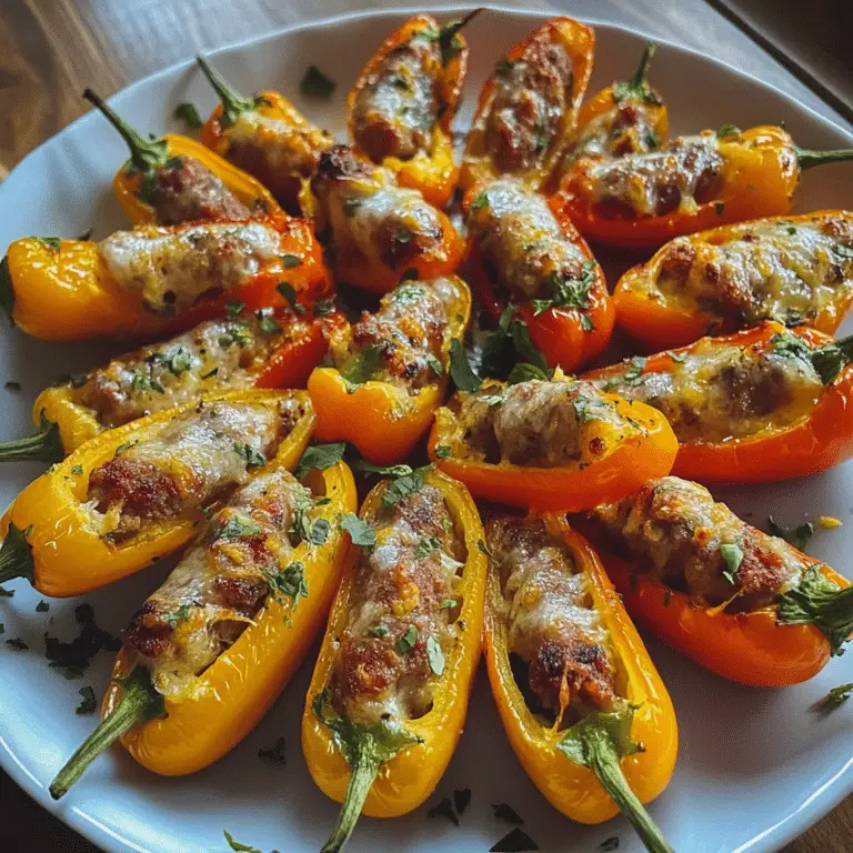 Sausage Stuffed Sweet Mini Peppers - Succulent Recipes
