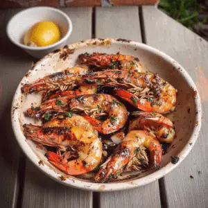 BBQ Grilled Prawns with Garlic, Lemon & Chilli - Succulent Recipes