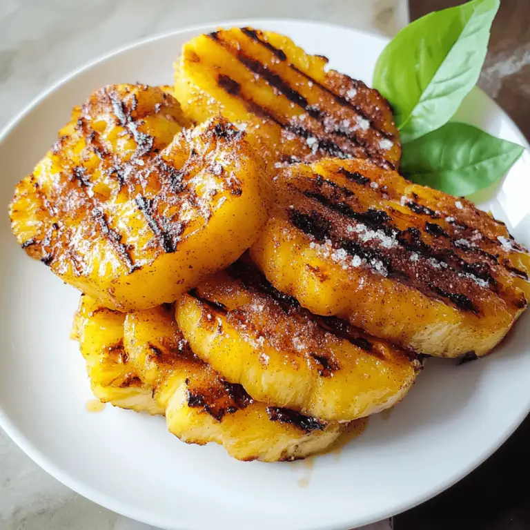 Grilled Pineapple with Cinnamon Sugar - Succulent Recipes