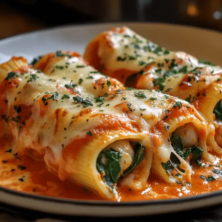 Shrimp and Spinach Stuffed Pasta Rolls with Roasted Red Pepper Cream ...