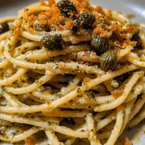 Sicilian Pesto Pasta with Fried Capers - Succulent Recipes