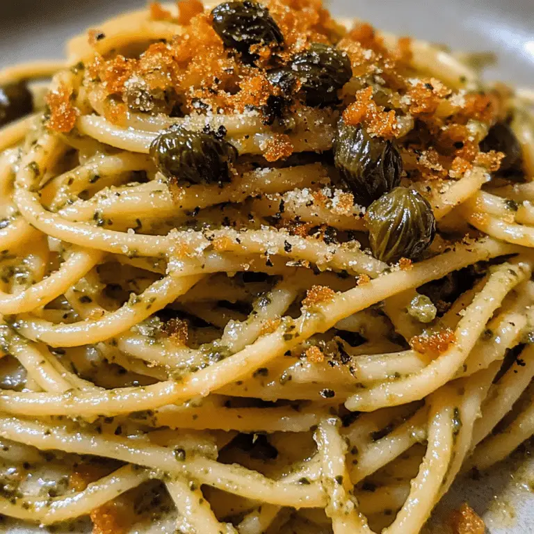 Sicilian Pesto Pasta with Fried Capers - Succulent Recipes