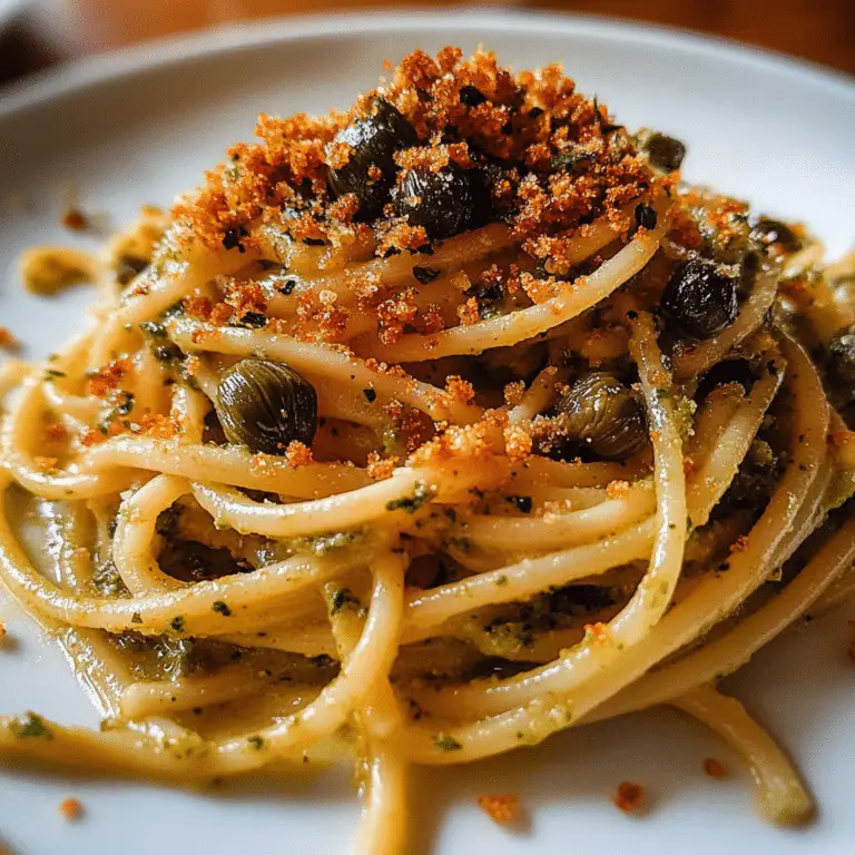 Sicilian Pesto Pasta with Fried Capers - Succulent Recipes