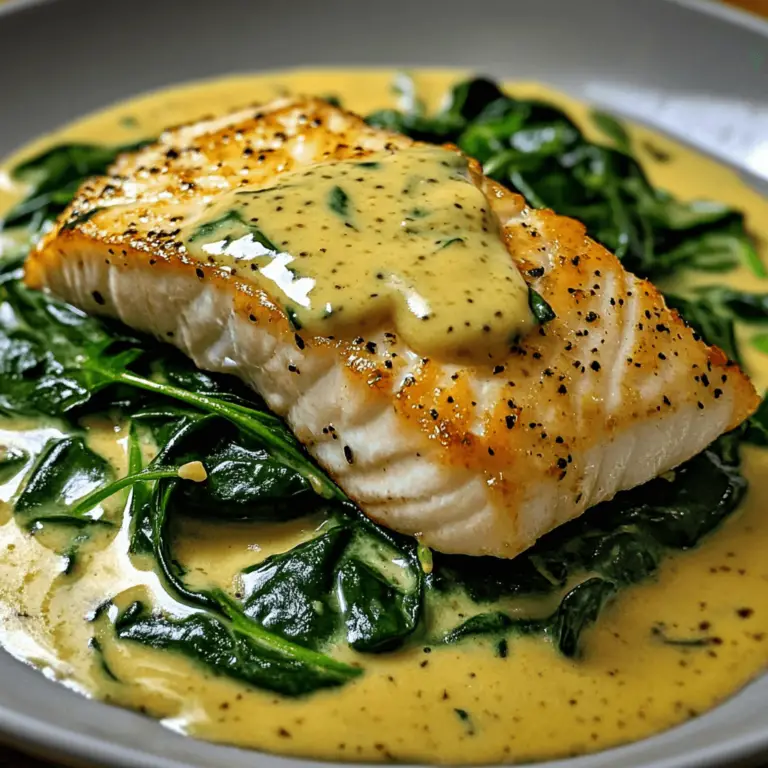 Smoked Haddock with Buttered Spinach & Mustard Sauce - Succulent Recipes