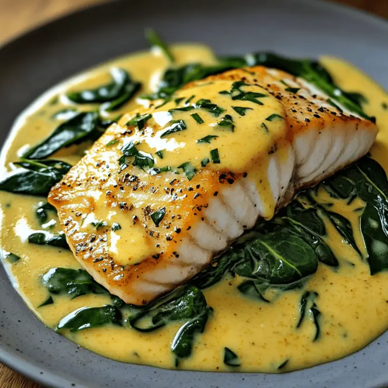 Smoked Haddock with Buttered Spinach & Mustard Sauce - Succulent Recipes