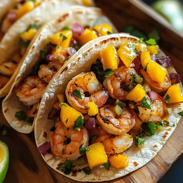 Spicy Shrimp Tacos with Mango Salsa - Succulent Recipes
