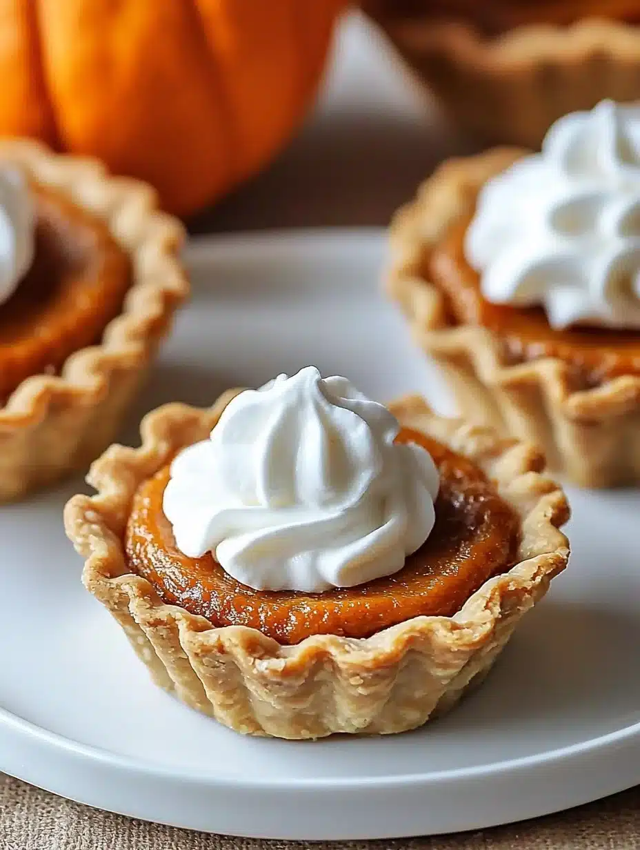 Mini Flaky Crust Pumpkin Pies with Whipped Topping: An Incredible ...