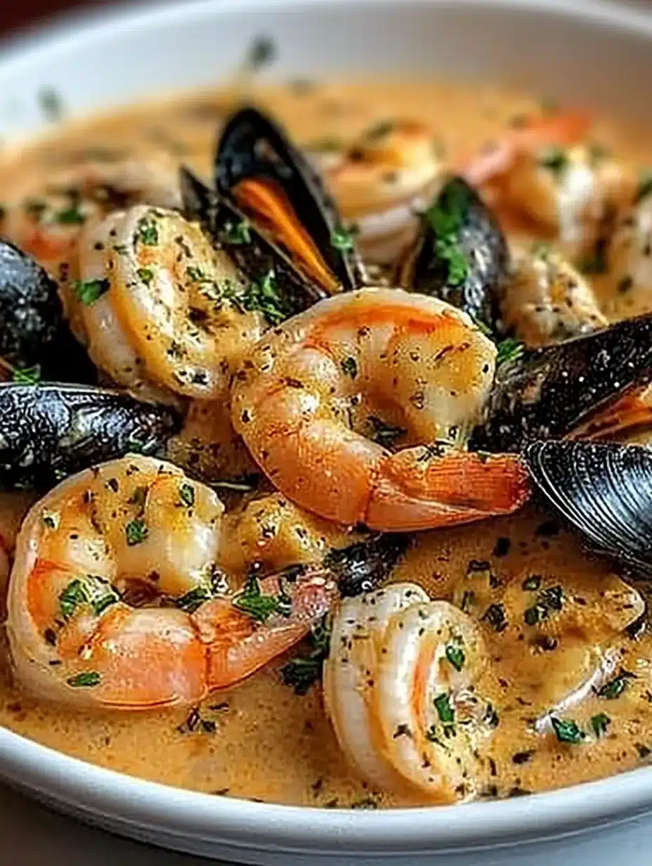 Shrimp and Mussels in Creamy Garlic Sauce: An Incredible 5-Star Recipe ...